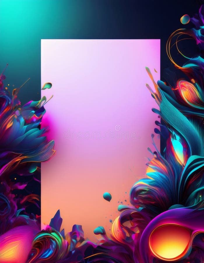 Colorful Abstract Poster Background with Blank Space for Text Stock ...