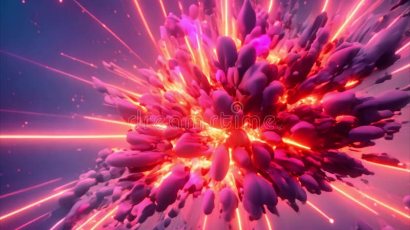 Abstract Explosion of Colors Stock Video - Video of visual, power ...