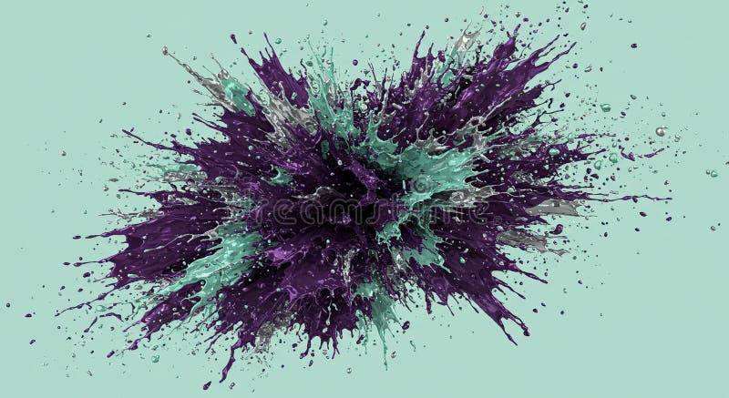 Abstract Paint Splash Explosion Stock Illustration - Illustration of ...