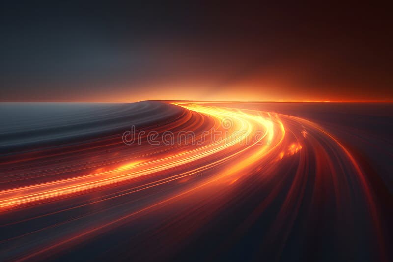 Abstract Light Trails in Dynamic Motion - Futuristic Concept for ...