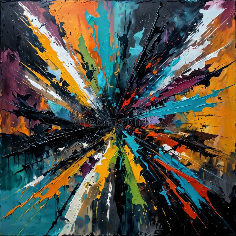 Abstract Color Explosion Artwork Stock Photo - Image of decorative ...