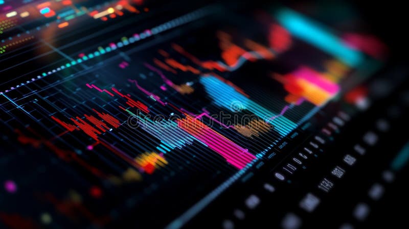 A Vibrant and Dynamic Chart Representing Data Analysis Statistics and ...