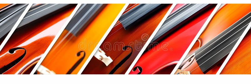 Vibrant and Dynamic Collage of Musical Instruments, Divided with White ...