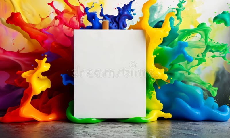 Vibrant and Dynamic Color Explosion on Clean Canvas Stock Footage ...