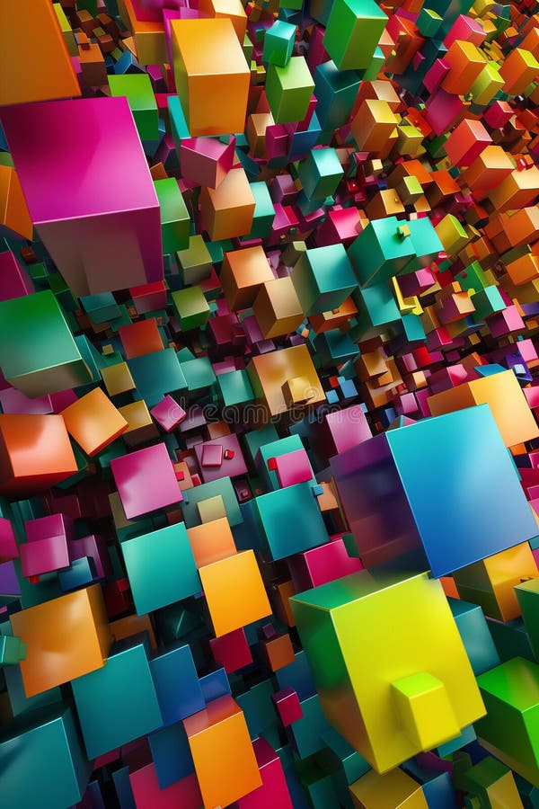 Vibrant and Dynamic Colorful Squares Background for Creative Designs ...