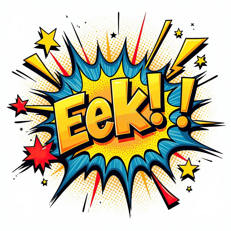 Vibrant and Dynamic Comic Art Style Showcasing the Word Eek, Png, Ai ...