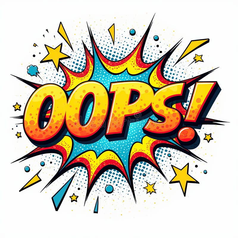 Vibrant and Dynamic Comic Art Style Showcasing the Word Oops, Png, Ai ...