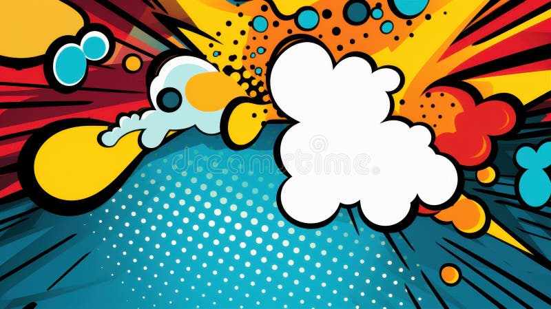 Vibrant and Dynamic Comic Panel Featuring Bold Speech Bubble and ...