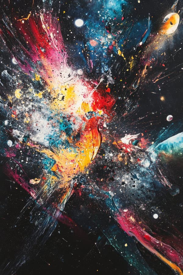 Colorful Paint Explosion stock photo. Image of bright - 376939646