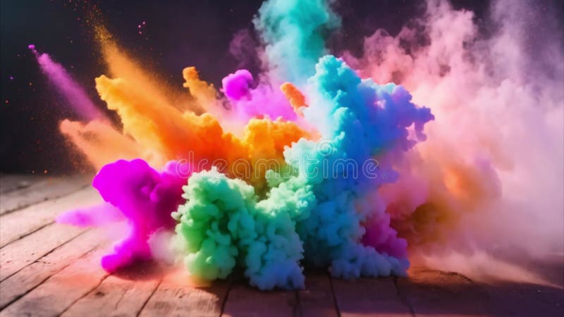 Colorful Explosion of Powder Paint Stock Video - Video of graphic ...