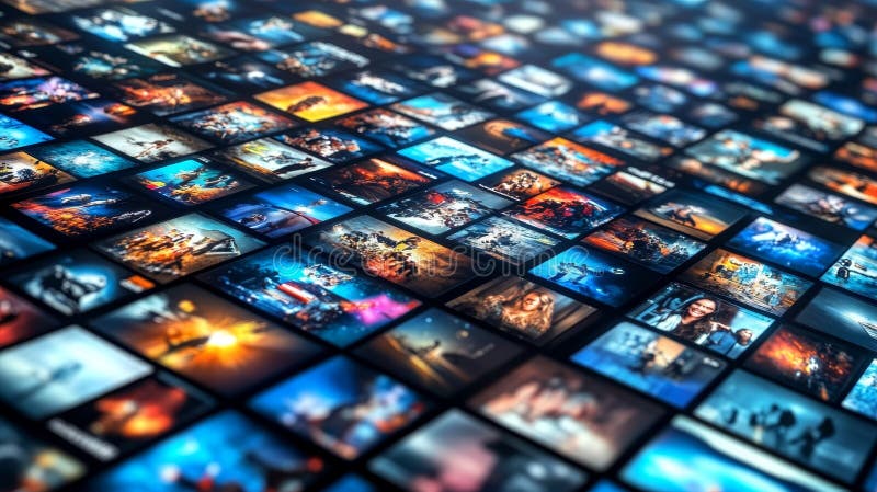 Vibrant, Dynamic Image Collage for Digital Content, Streaming Services ...