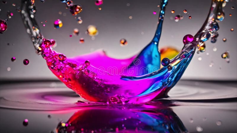 Colorful Splash of Liquid stock footage. Video of colorful - 335781246