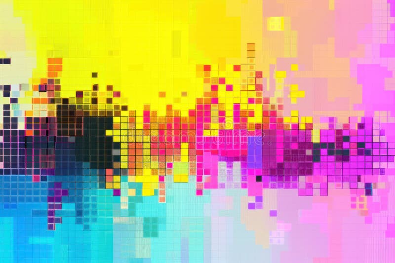 Futuristic Pixelated Rainbow Glitch Texture Background for Cyberpunk ...