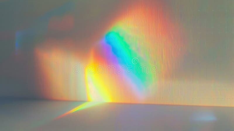 Rainbow Refraction Texture Overlay with Holographic Flare and Natural ...