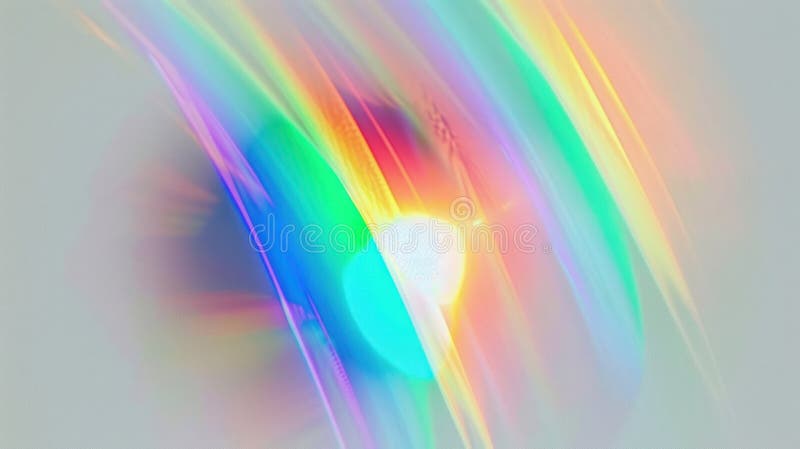 Rainbow Refraction Texture Overlay with Holographic Flare and Natural ...