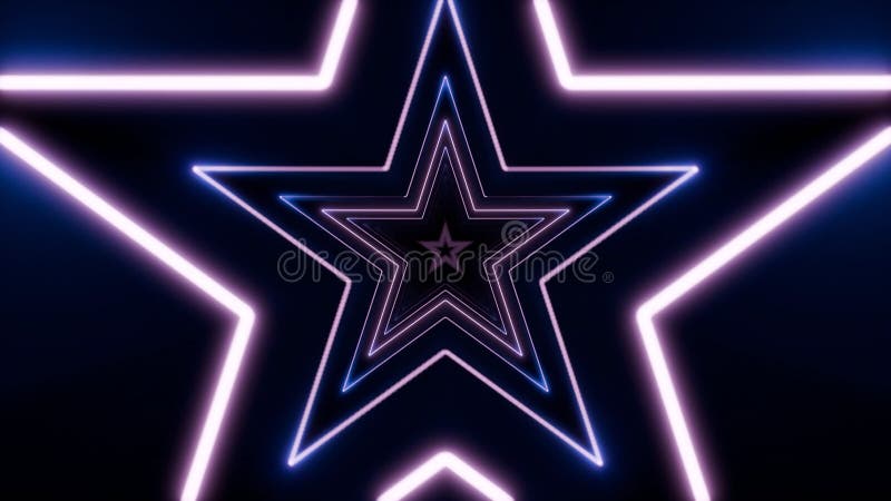 A Captivating Neon Star Animation that Mesmerizes Viewers, Ideal for ...