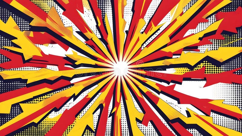 A Vibrant, Dynamic Radial Explosion Pattern with Alternating Red and ...