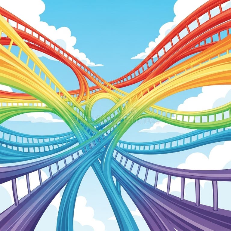 Roller Tracks Stock Illustrations – 448 Roller Tracks Stock ...