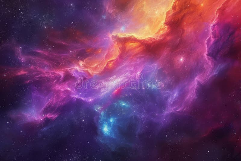 A Vibrant and Dynamic Space Scene Bursting with Numerous Stars ...