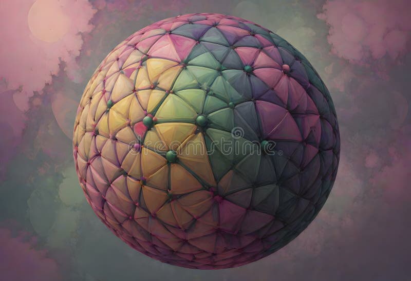 Vibrant and Dynamic Sphere Design, Generative AI Stock Illustration ...