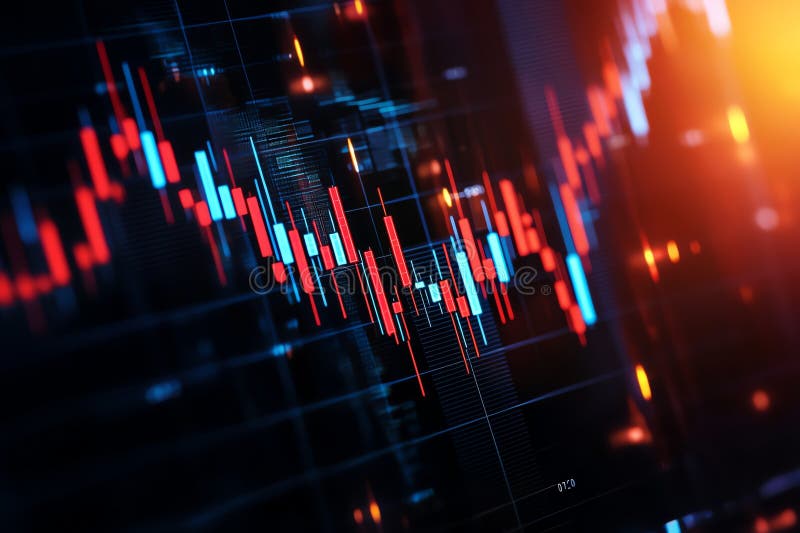 A Vibrant and Dynamic Stock Market Graph Showing Fluctuating Trends and ...