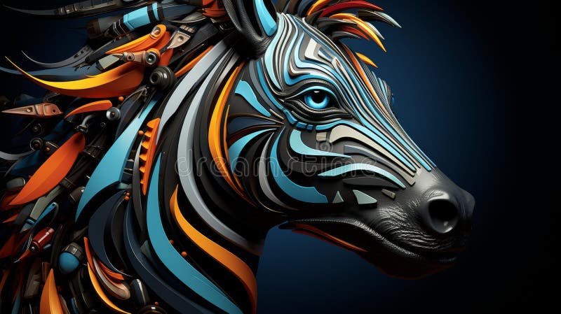 Vibrant and Dynamic Stripes Illustration with Bold Contrasts and ...