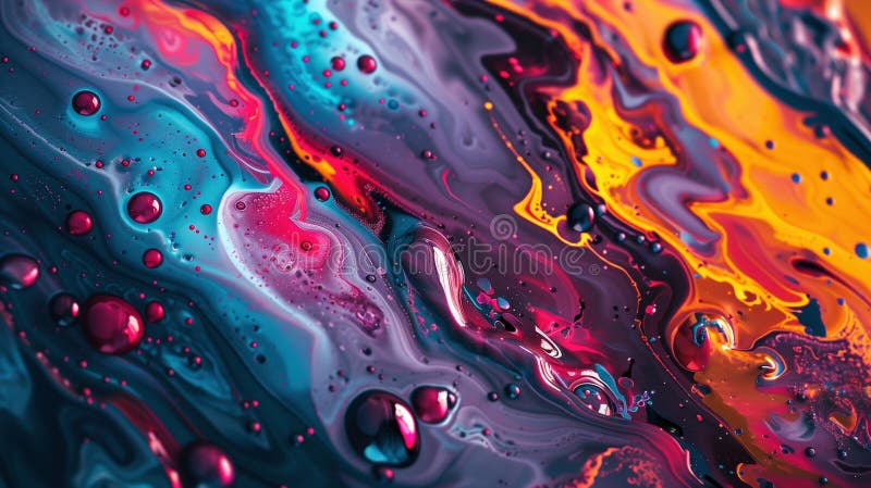 Vibrant Dynamic Texture with Water Drops Background Image, Ai Generated ...