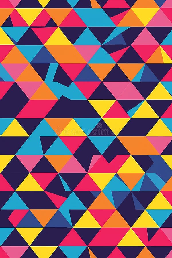 Colorful Triangles in Motion: a Fashionable Endless Pattern Design ...