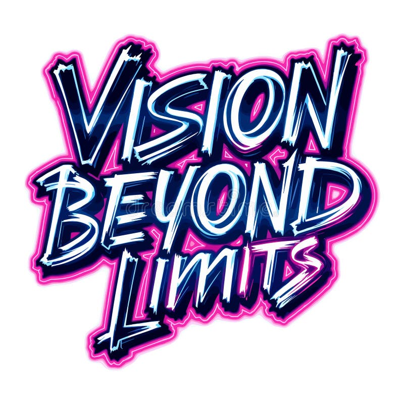 Achieve Greatness with Vision Beyond Limits Typography Design Stock ...