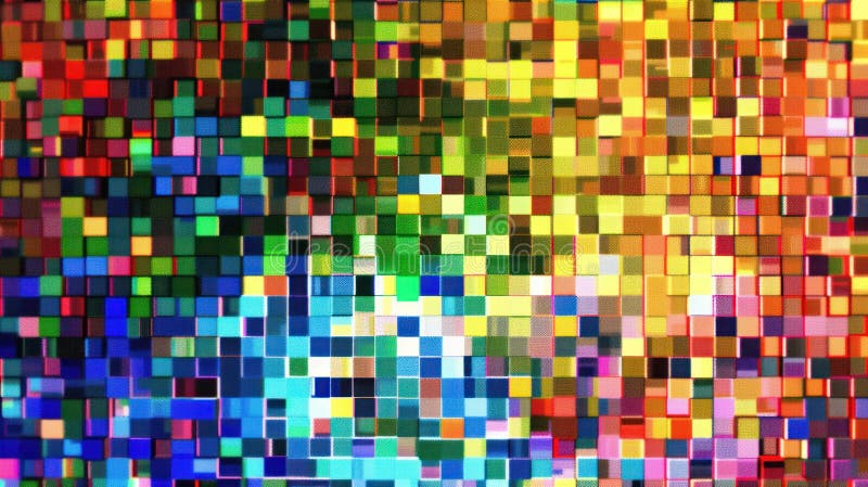 Retro Pixelated VJ Background: Animated Square RGB Noise Texture with ...