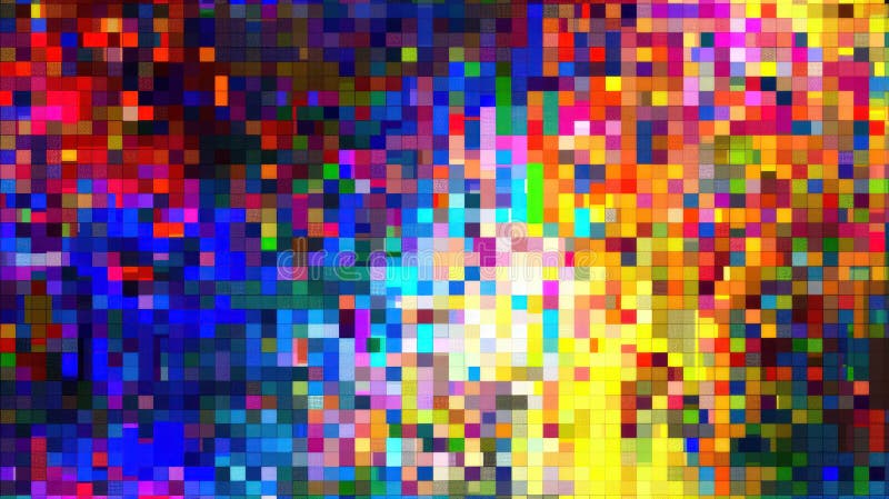 Retro Pixelated VJ Background: Animated Square RGB Noise Texture with ...