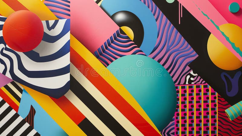 Vibrant Dynamics in Abstract Art Stock Photo - Image of canvas ...