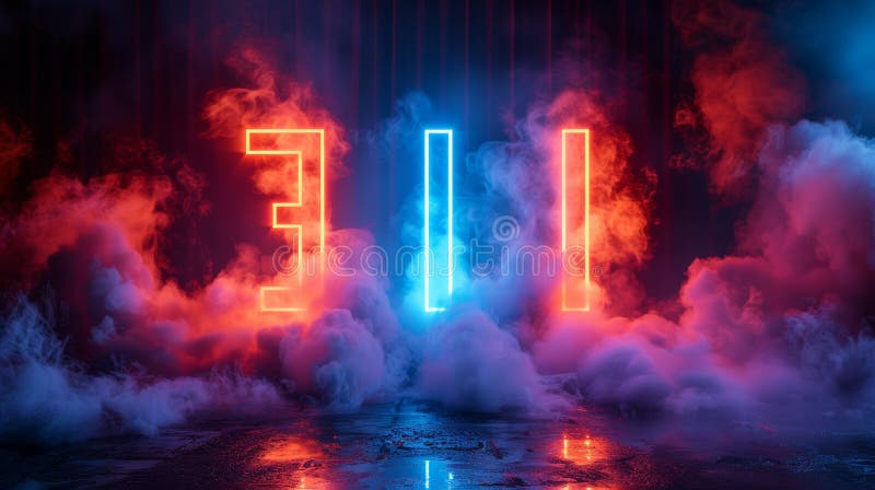 Vibrant ESport Event Background with Neon Lights and Smoke Effects for ...