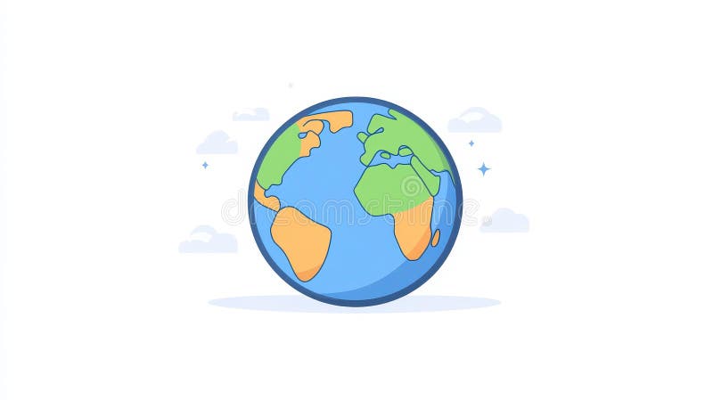 A Vibrant Earth Globe Vector Illustration Featuring Modern Textures and ...