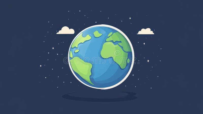 A Vibrant Earth Globe Vector Illustration Featuring Modern Textures and ...