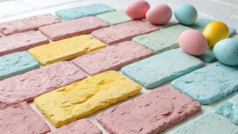 Vibrant Easter Abstract a Stunning Display of Brick Textures and Colors ...