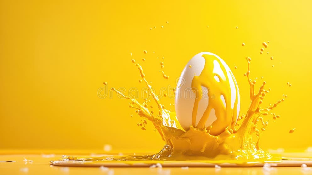 Vibrant Easter Celebration with Splashing Egg Design for Holiday Decor ...