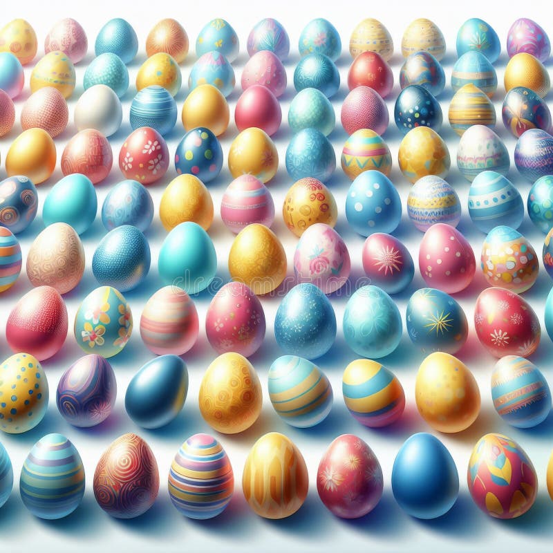 Vibrant Easter Egg Array stock photo. Image of celebration - 311220134