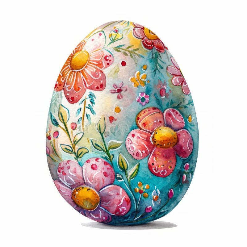 Vibrant Easter Egg with Easter Egg Roll Pattern AI Generated Stock ...