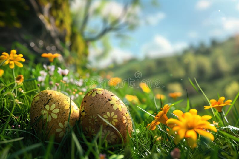 Vibrant Easter Egg Hunt. Festive Easter Wallpapers Featuring High ...