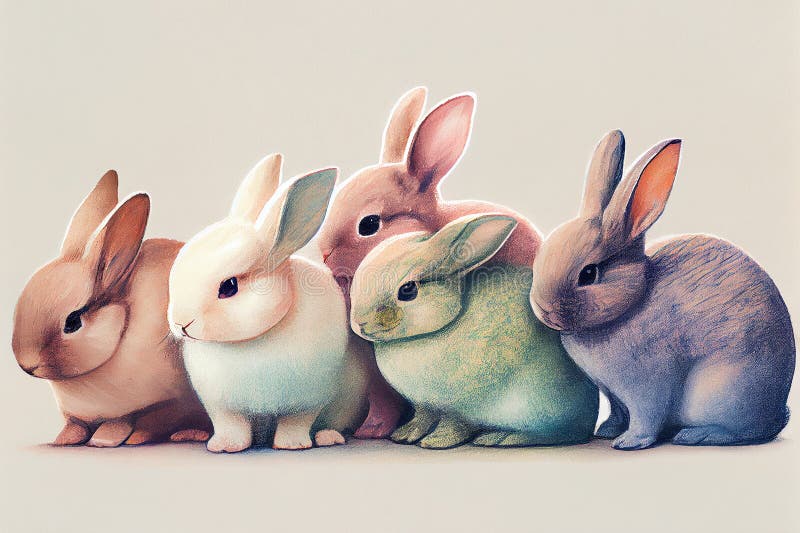 Vibrant Easter Egg and Rabbit Illustration Stock Illustration ...