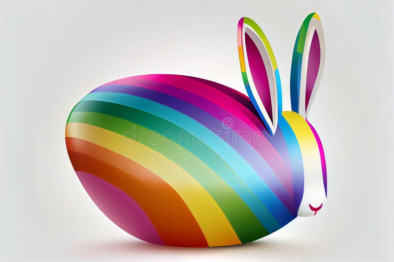 Vibrant Easter Egg and Rabbit Illustration Stock Illustration ...