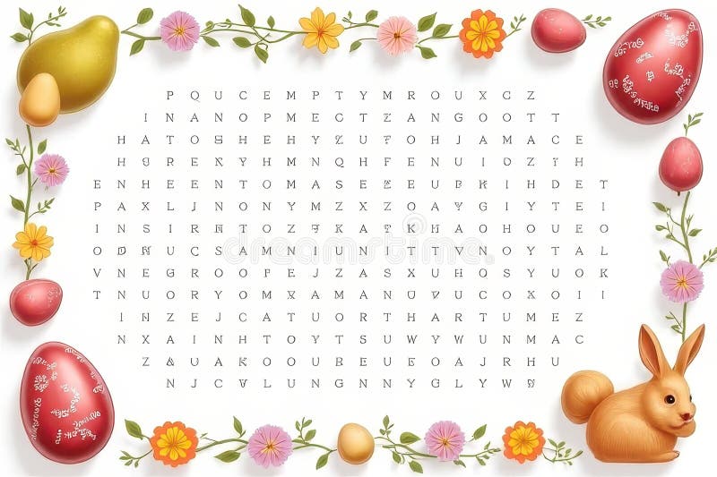 Vibrant Easter Word Search Puzzle Stock Illustrations – 2 Vibrant ...