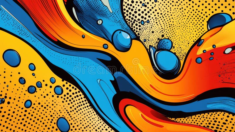 Vibrant and Eccentric Pop Art Comic Background, Ideal for a Bold ...