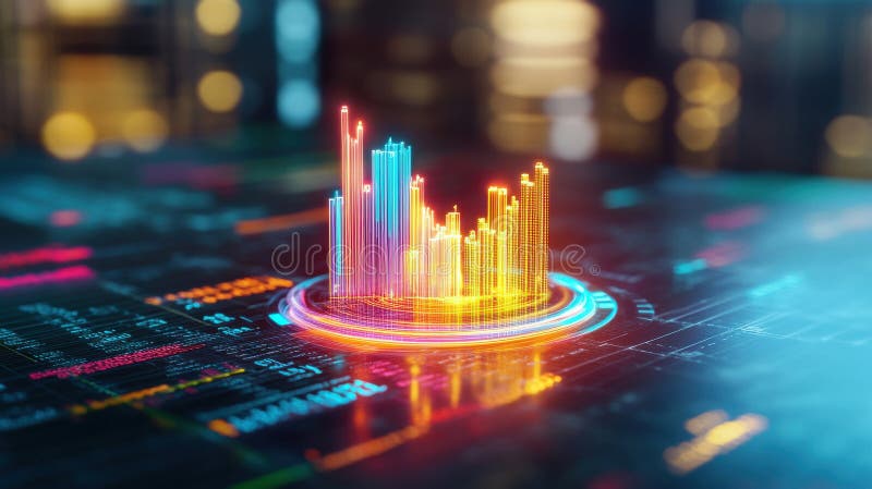 Vibrant Economic Evaluation Data Visualization Concept Stock ...