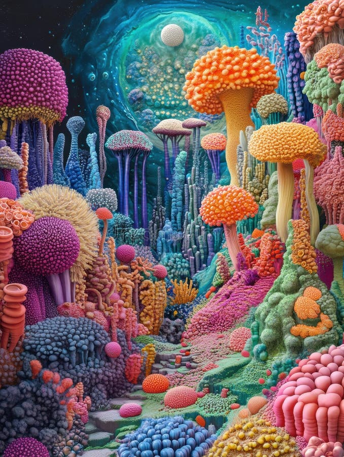 Vibrant Ecosystem of Bacteria Forms Creates a Surreal Landscape Filled ...