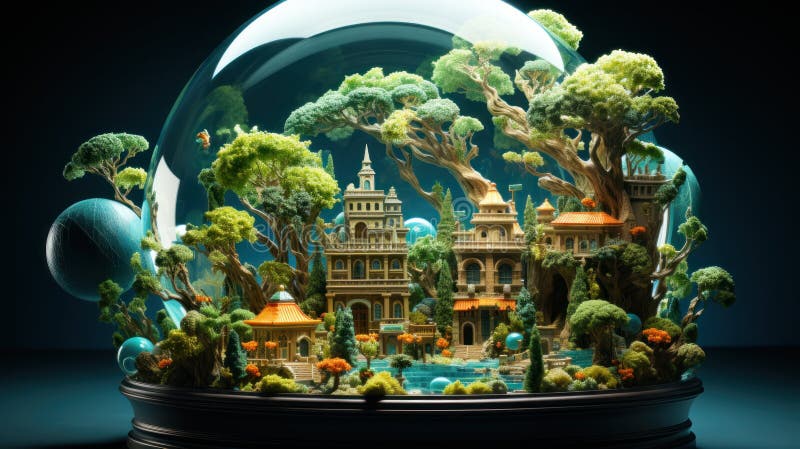 Vibrant Ecosystem: Global Ecological Impact. Created with Generative AI ...