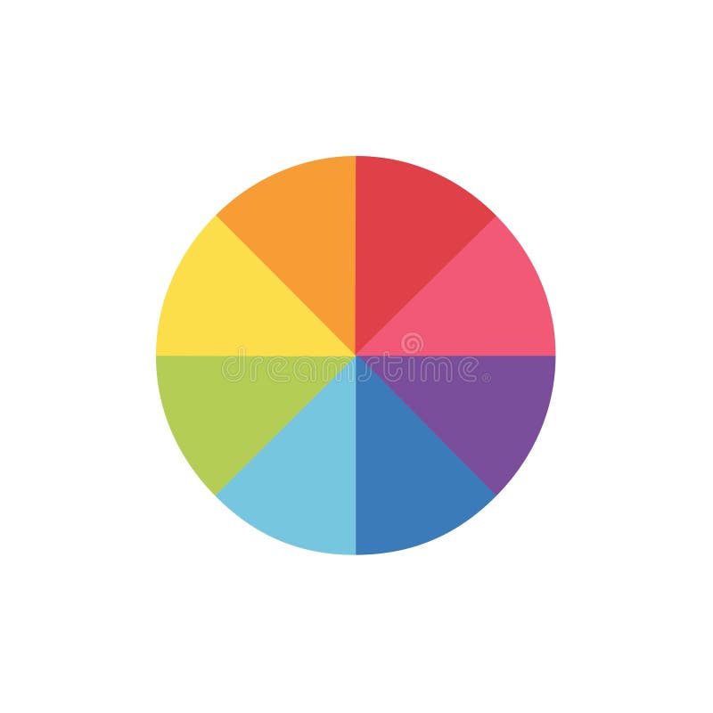 Vibrant Eight Segment Color Wheel Illustration Stock Illustrations – 3 ...