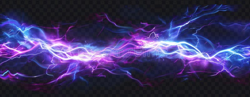 A Stunning Futuristic Electric Blue Lightning Bolt Displayed Against a ...