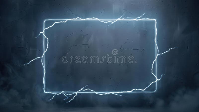 Vibrant Electric Blue Photo Frames Styled with a Striking Thunderbolt ...